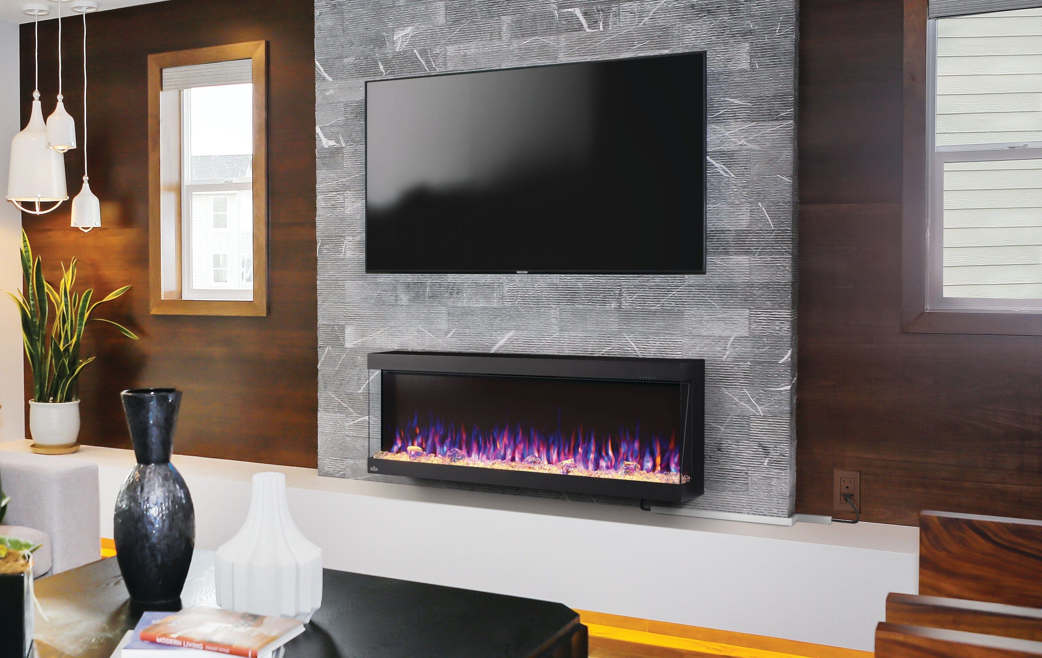 Napoleon TRIVISTA Pictura 50" Three-Sided Wall Hanging Electric Firepl ...